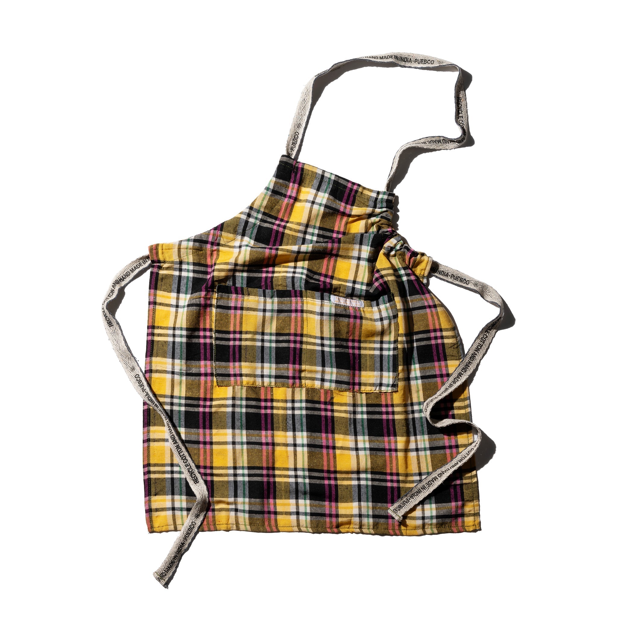 RECYCLE COTTON CHECK APRON / Green – PUEBCO KOREA