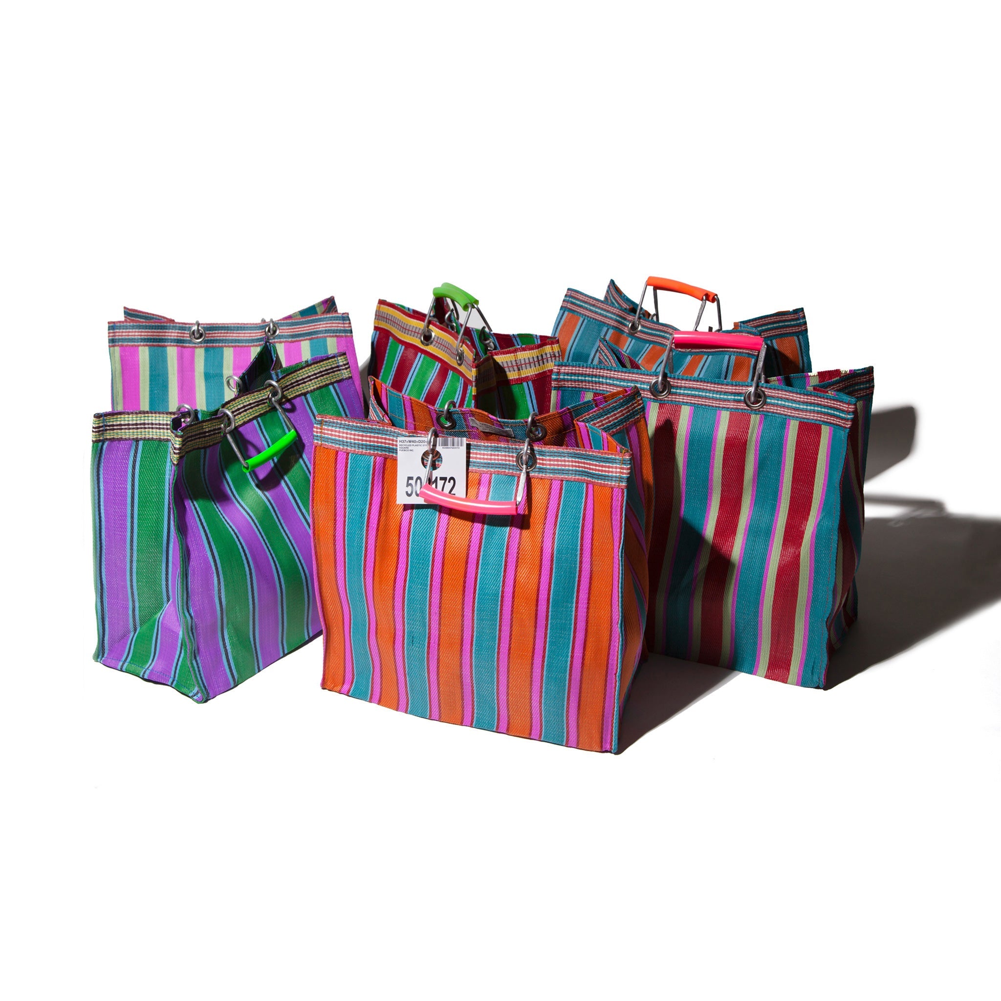 RECYCLED PLASTIC STRIPE BAG / Square – PUEBCO KOREA